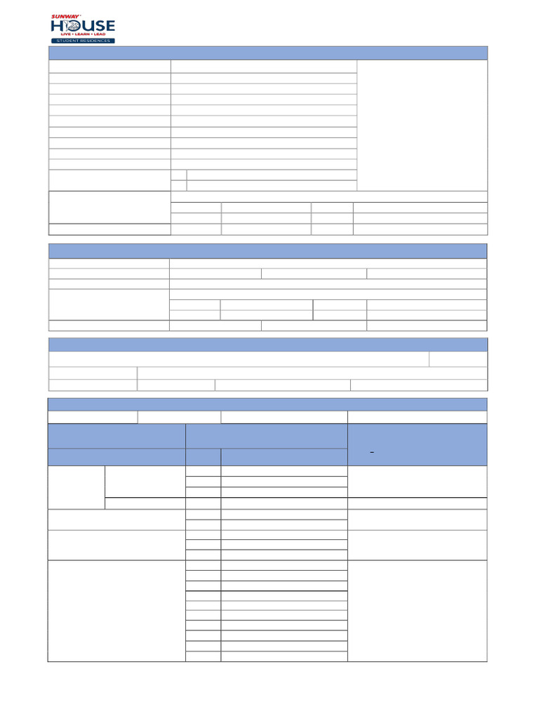 Residence Application Form | PDF | Lease | Leasehold Estate