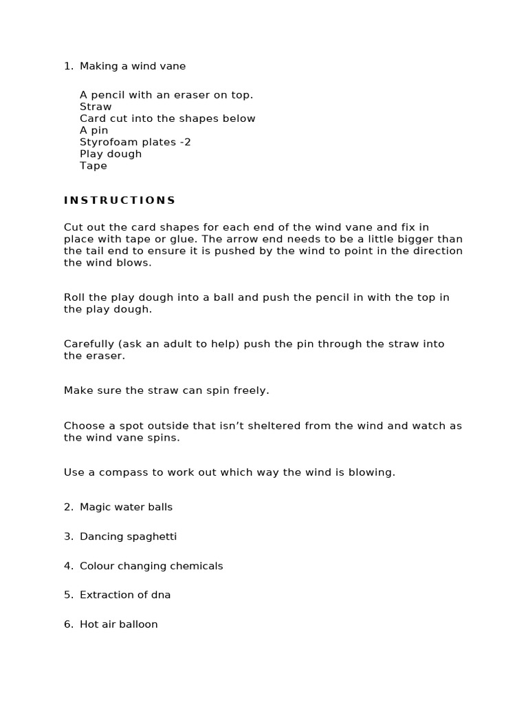Making a wind vane | PDF | Heart | Teaspoon