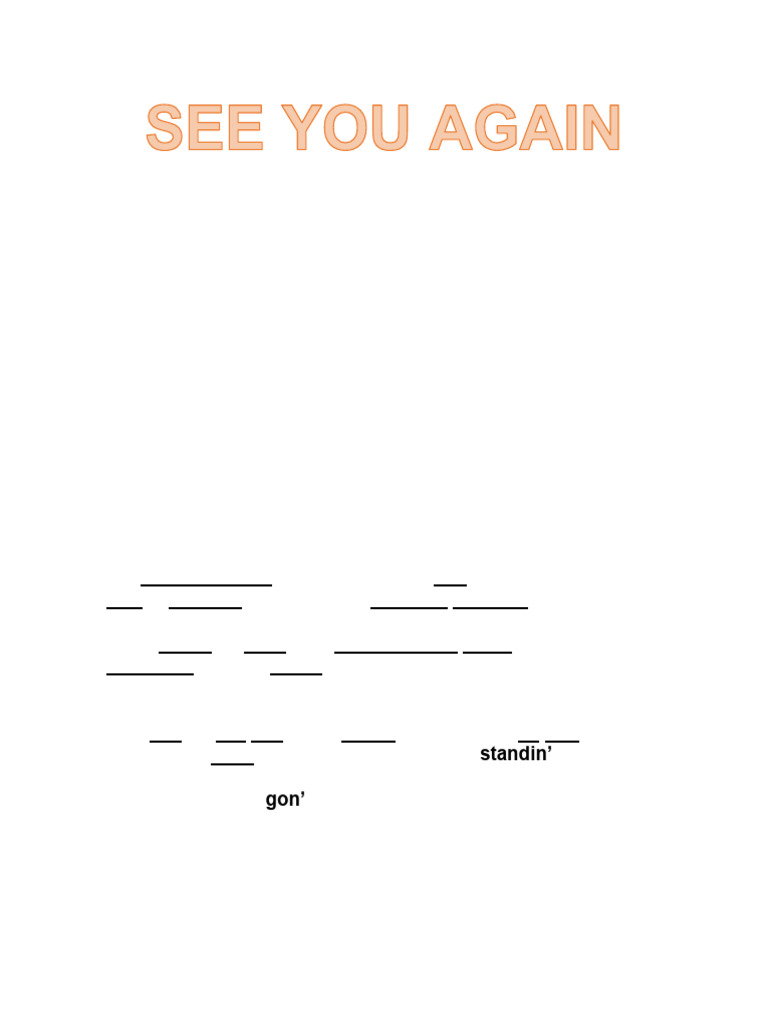 See You Again Pdf