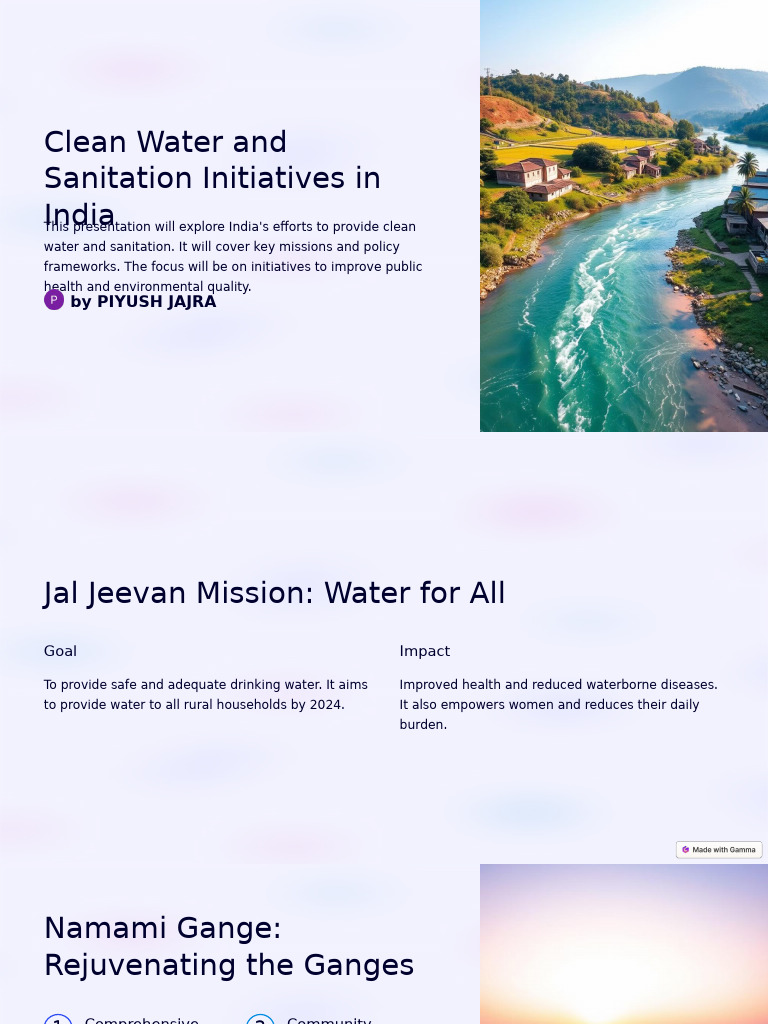India's Clean Water and Sanitation Efforts | PDF