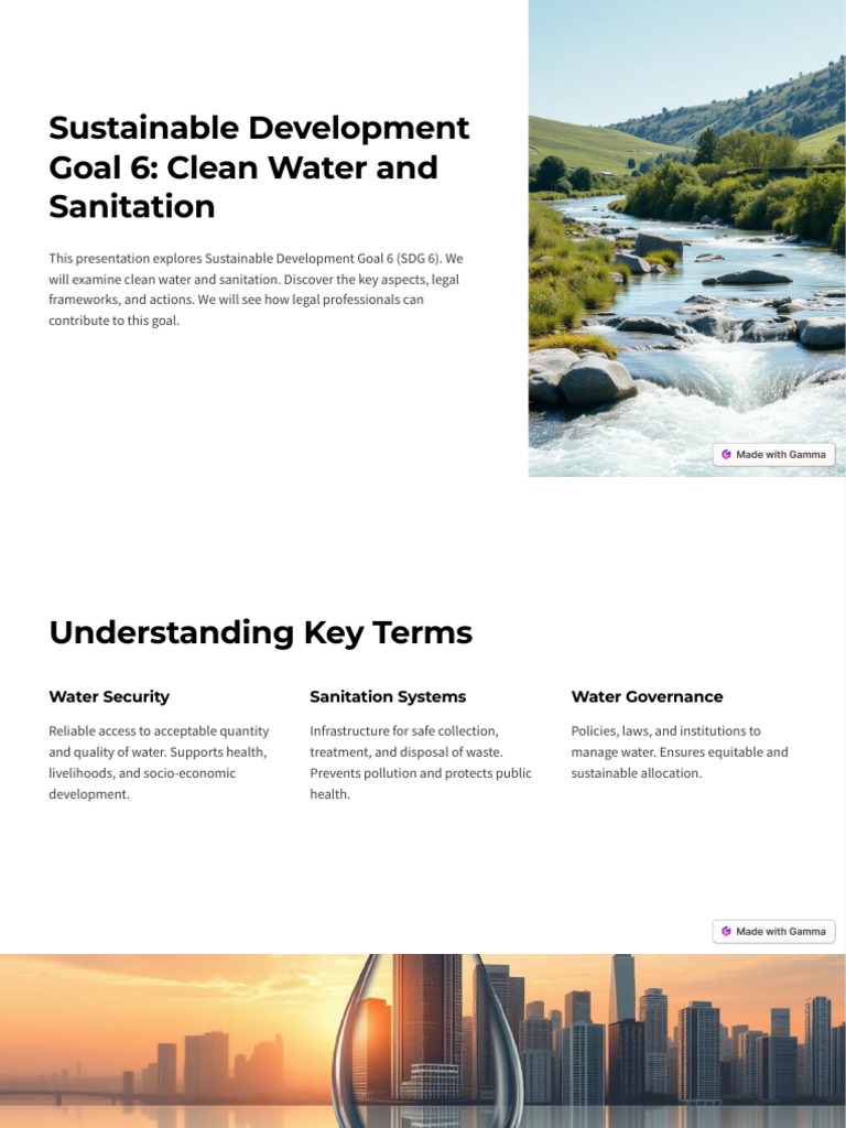 Sustainable Development Goal 6 Clean Water and Sanitation | PDF ...