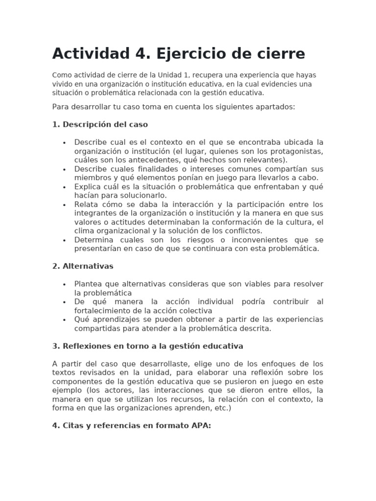 Actividad 4 | PDF | Estilo apa | Institución
