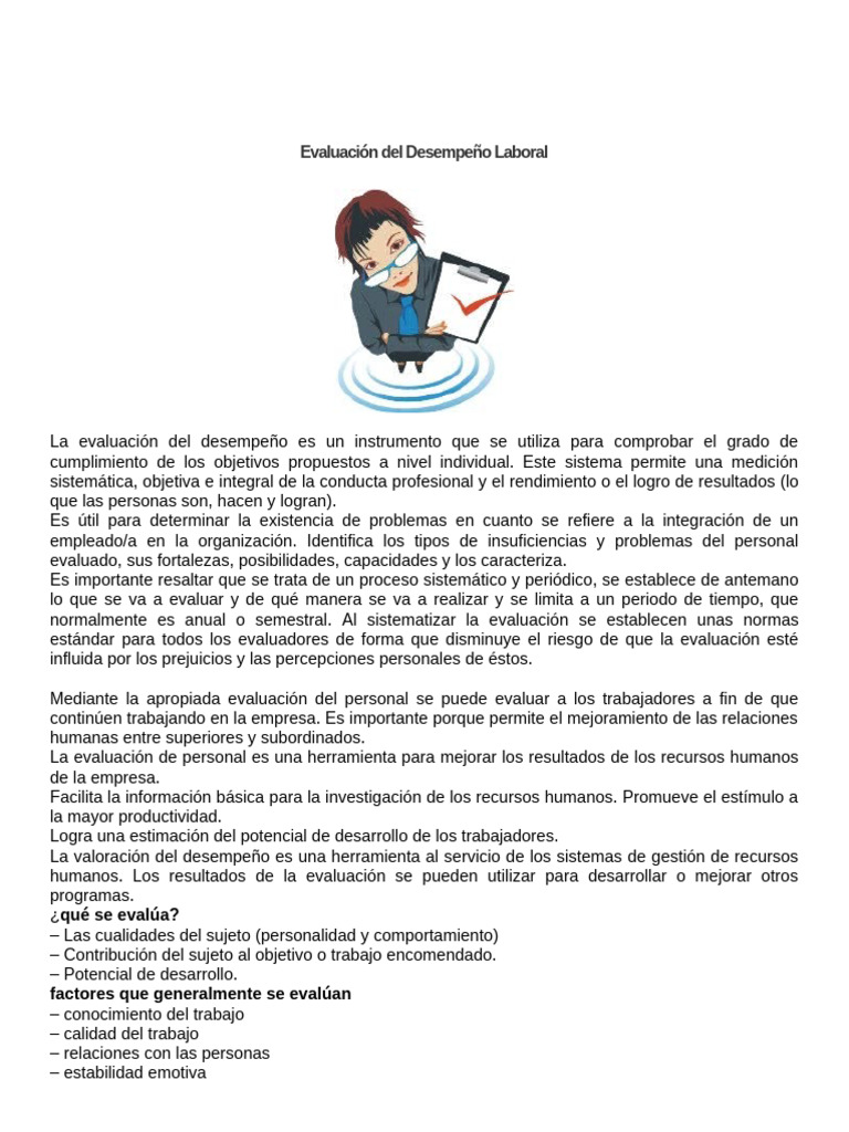 Evaluaci N Del Desempe o Laboral y Motivaci N | PDF | Motivación | Motivacional