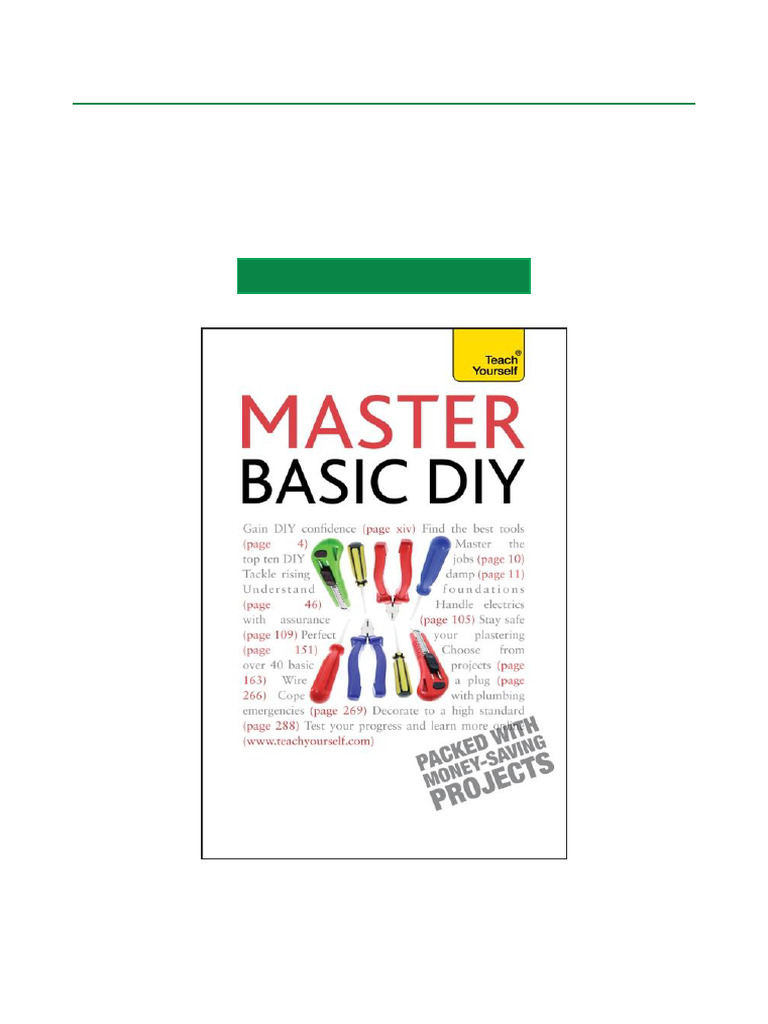 Master Basic DIY Skills Guide | PDF