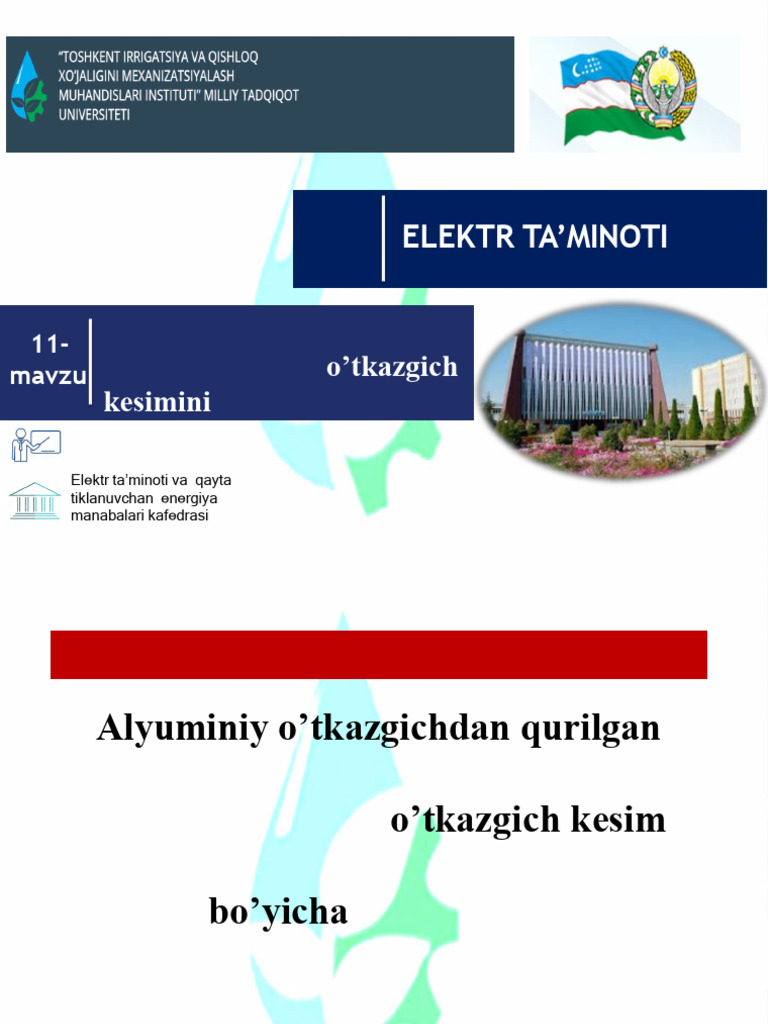 Elektr Ta'minoti Amaliy Mashg'ulot-11 | PDF
