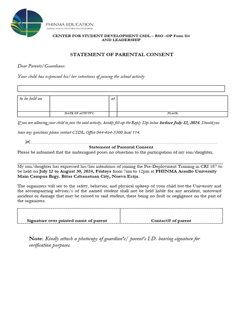 Parent Consent | PDF