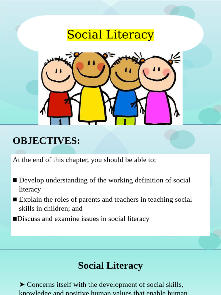Understanding Social Literacy Skills | PDF | Social Skills | Literacy