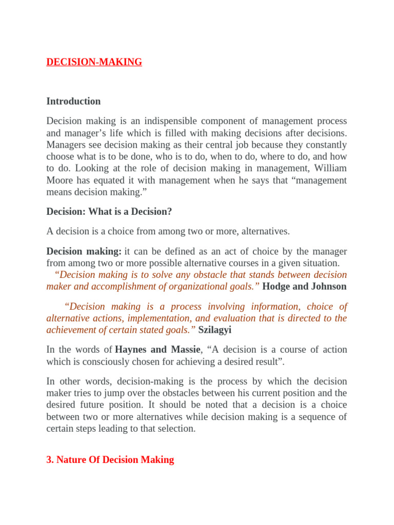 Types of Decision-Making Explained | PDF | Decision Making | Group ...