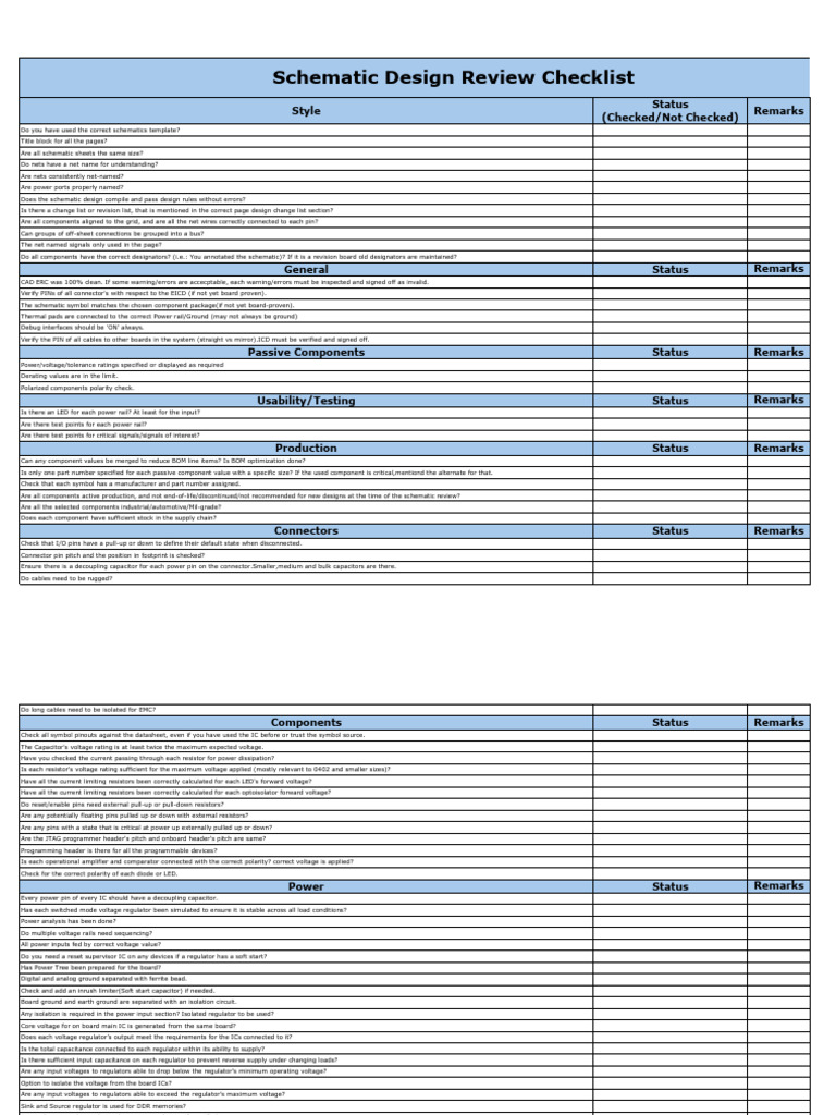 Schematic - Design - Review - Checklist - 1717377742 2024-06-03 01 - 23 ...