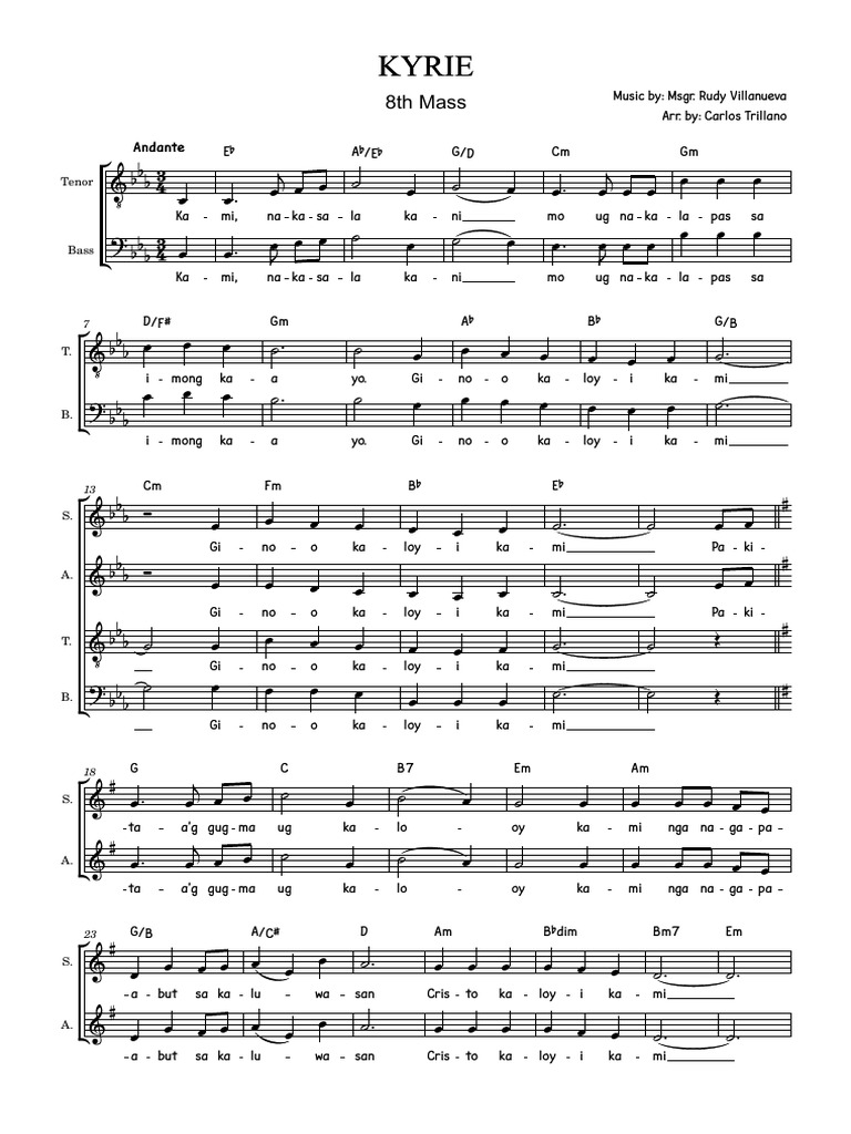8th Mass Kyrie | PDF