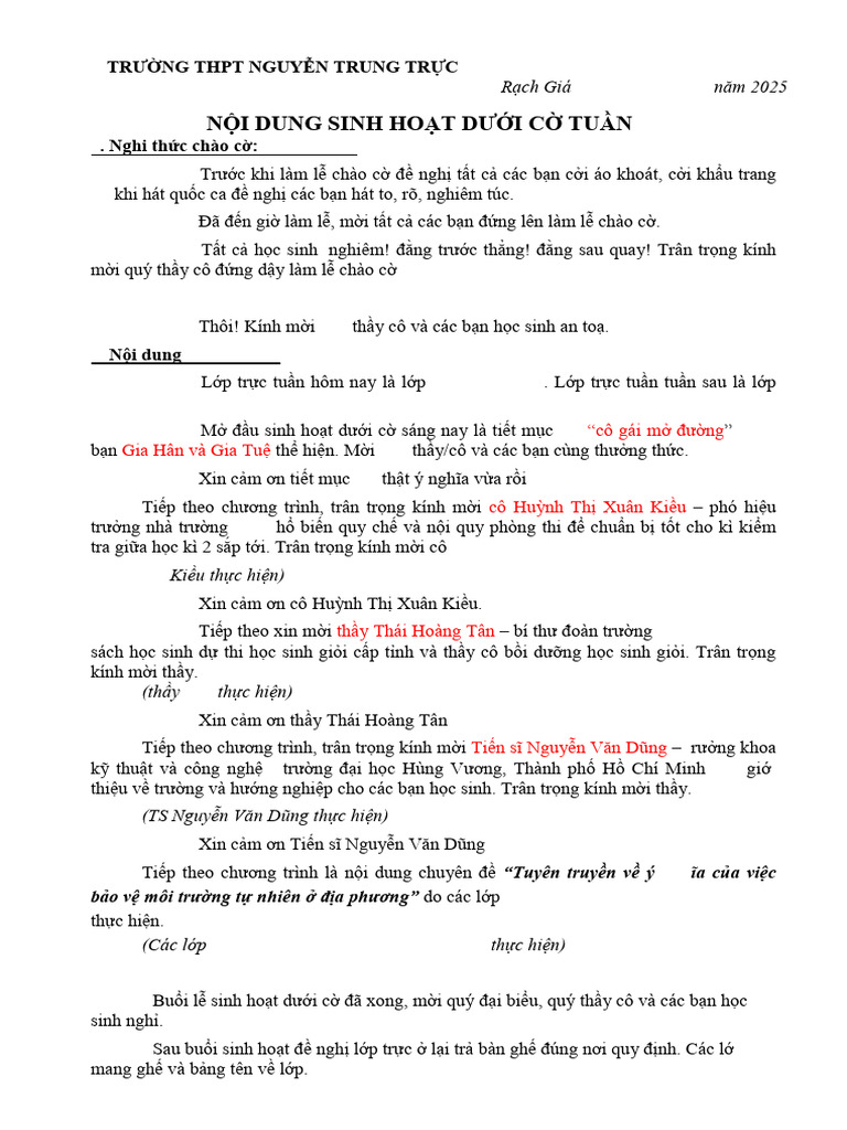 SINH HOAT DUOI CO - TUAN 25 | PDF