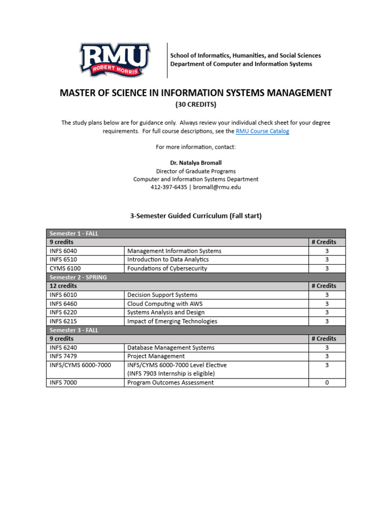 MS in Information Systems Management | PDF | Computing | Information ...