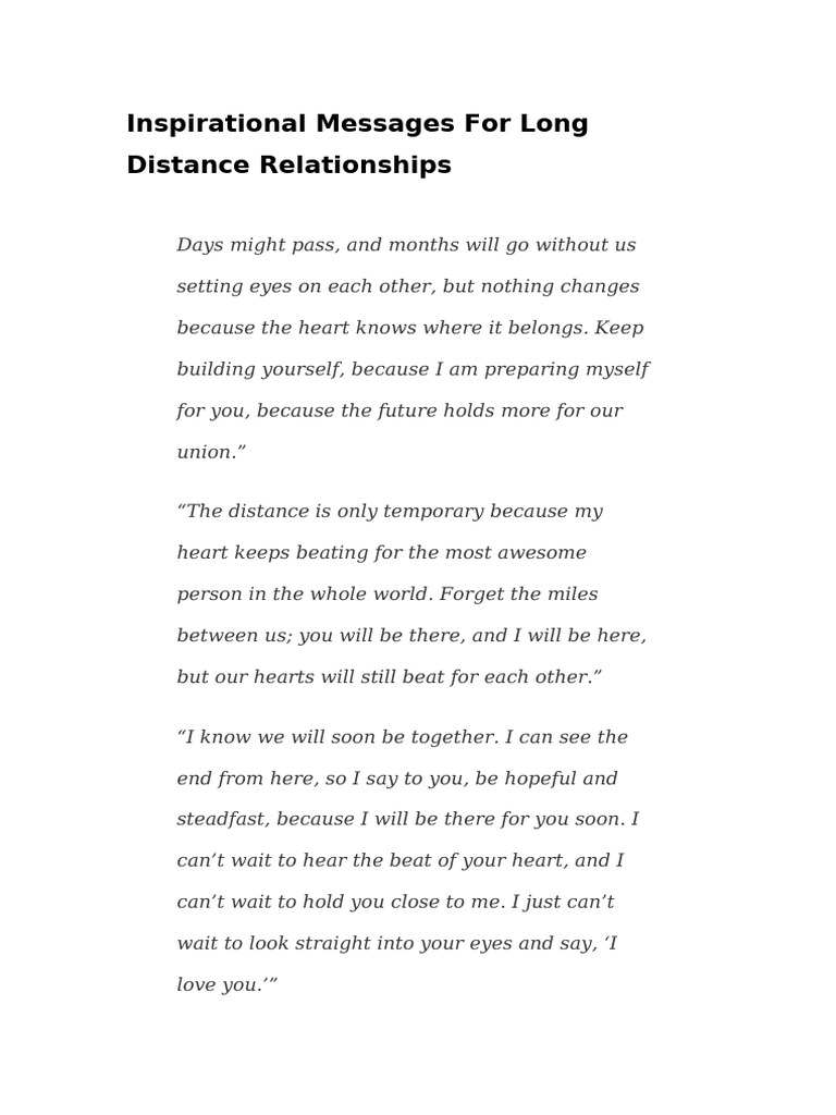 Long Distance Message | PDF | Love