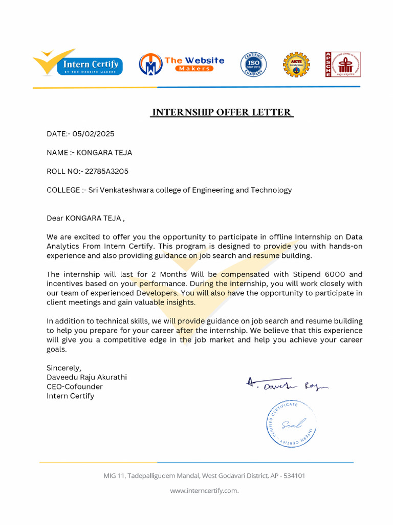 Internship Offer Letter From Intern Certify - 20250203 - 154755 - 0000 ...