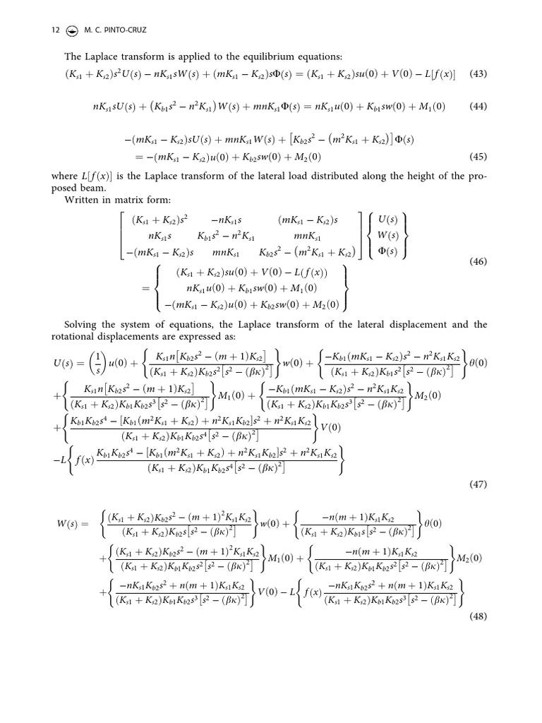 Generalized Solution For The Static Analysis of Coupled Shear Walls ...