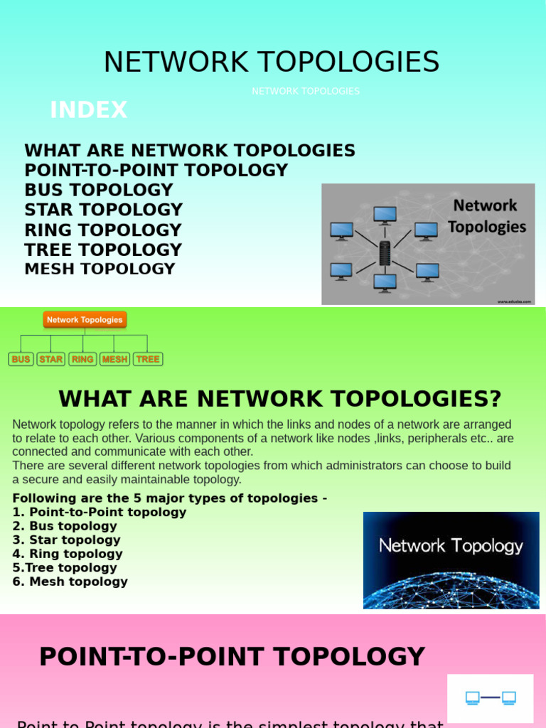 NETWORK TOPOLOGIES PPT - Dishita Makhija Vii TH B | PDF | Network ...