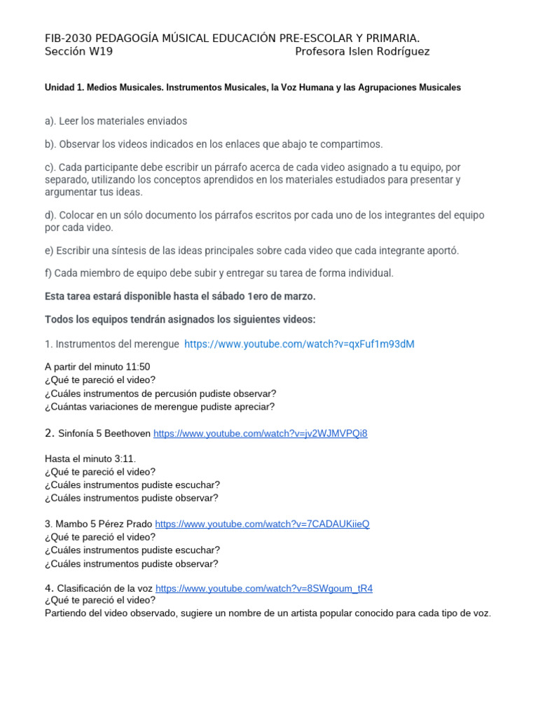 2 - Tarea Unidad 1 W19 | PDF