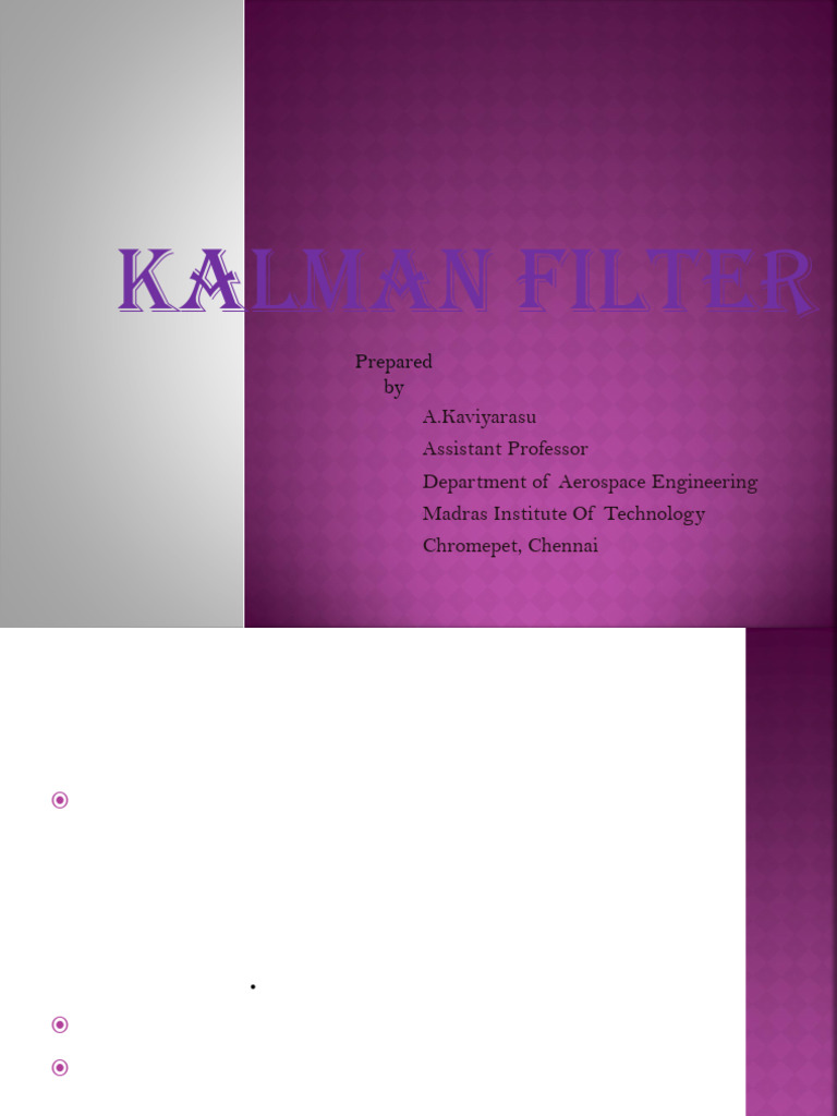 Kalman Filter | PDF | Kalman Filter | Gyroscope