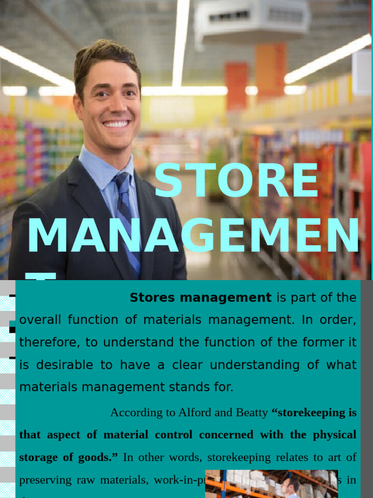 Chapter 8 Store Management | PDF | Decentralization | Warehouse
