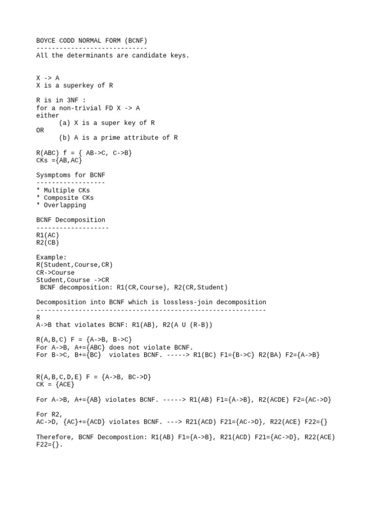 Understanding Boyce-Codd Normal Form | PDF