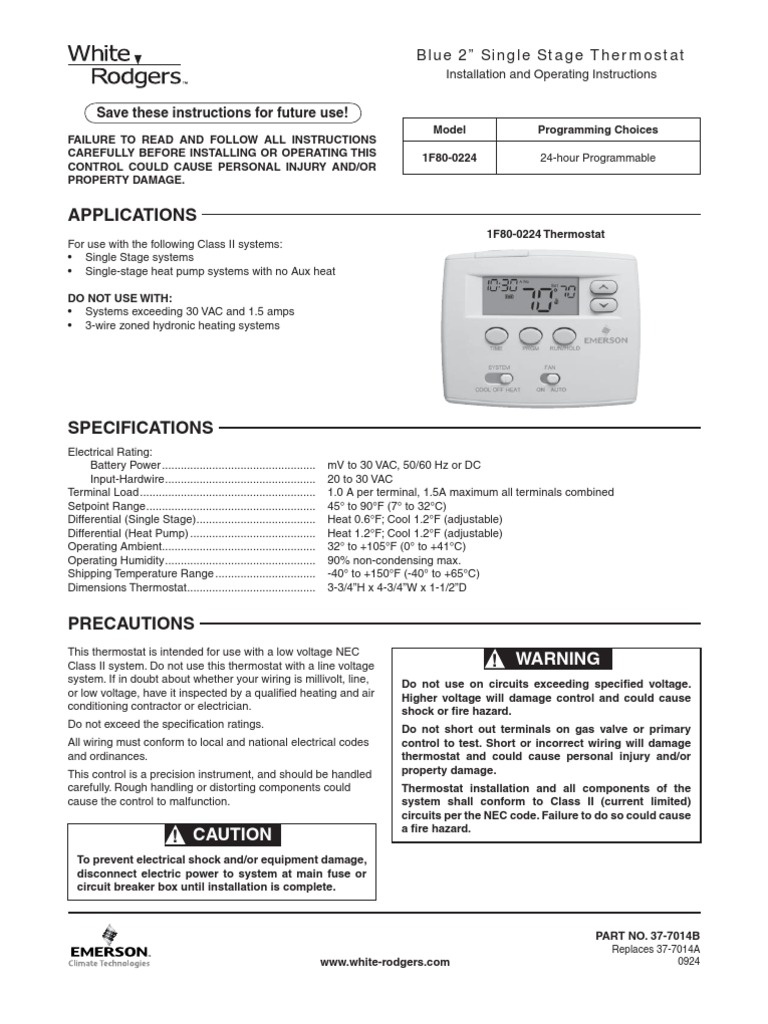 Thermostat Manual Pdf Thermostat Relay