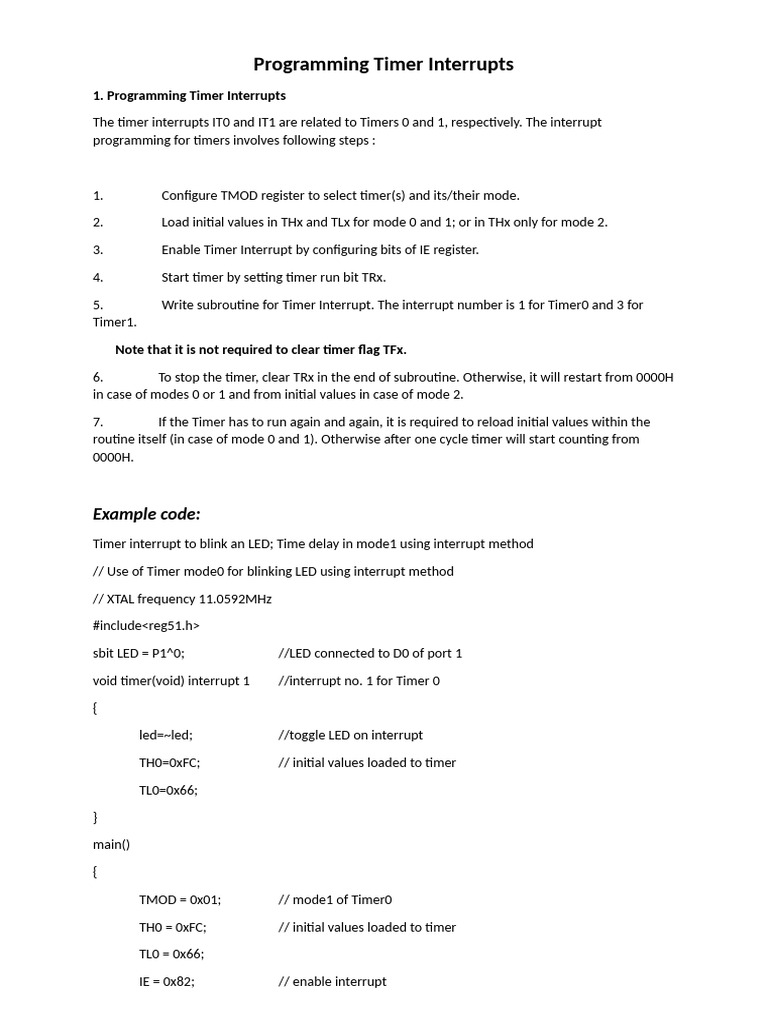 Programming Interrupts in 8051 | PDF | Classes Of Computers | Electrical Engineering