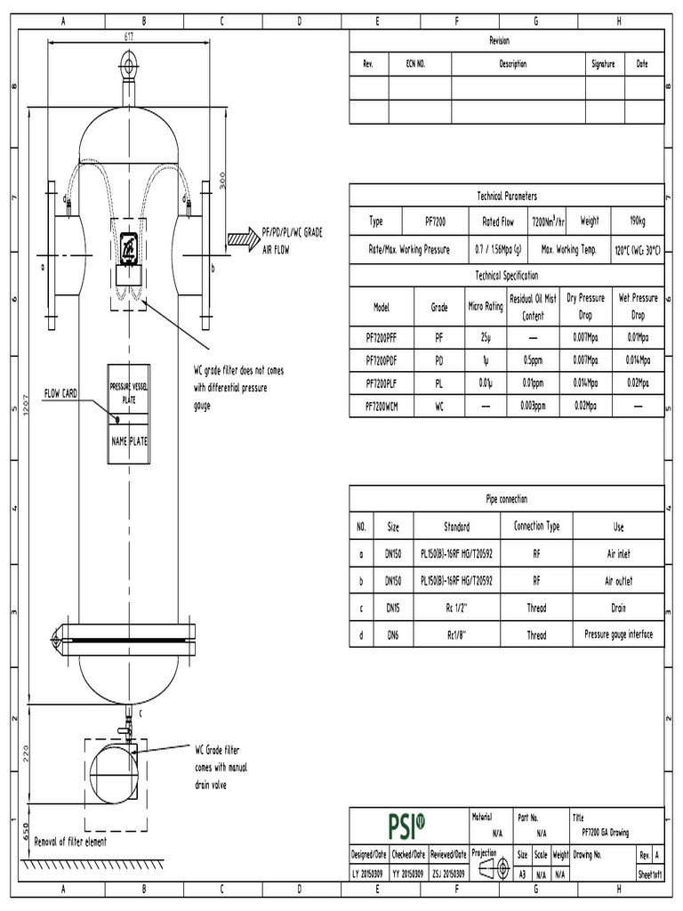 GA Drawing PF7200 | PDF