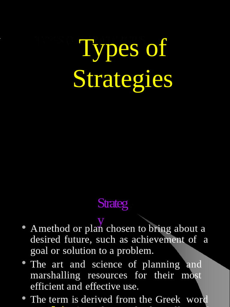 Overview of Strategy Types | PDF | Mergers And Acquisitions ...