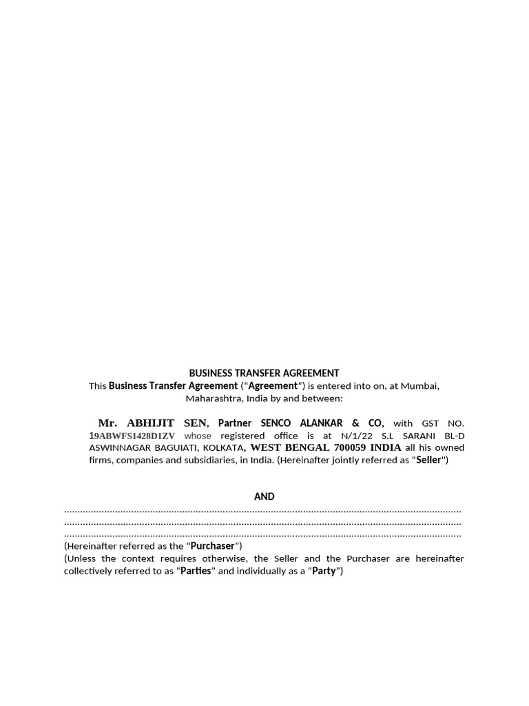 BTA | PDF | Indemnity | Employment