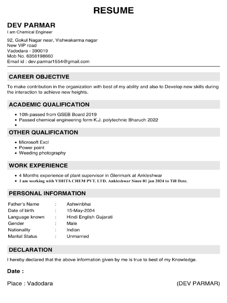 Dev Resume | PDF