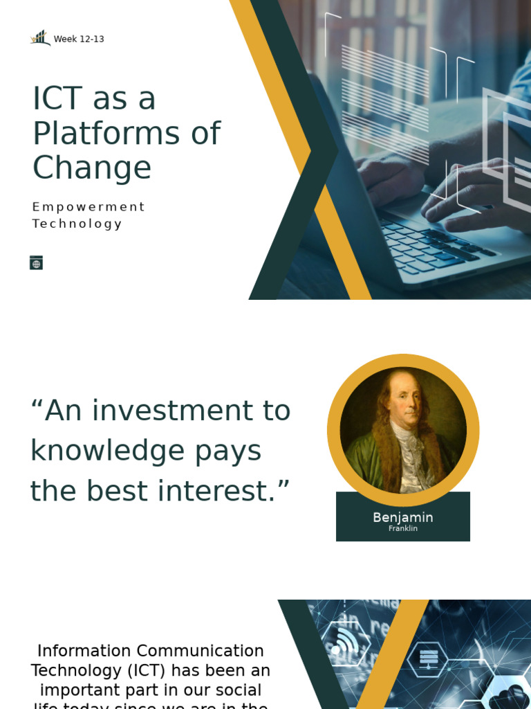 Week 12 ICT As A Platform of Change | PDF
