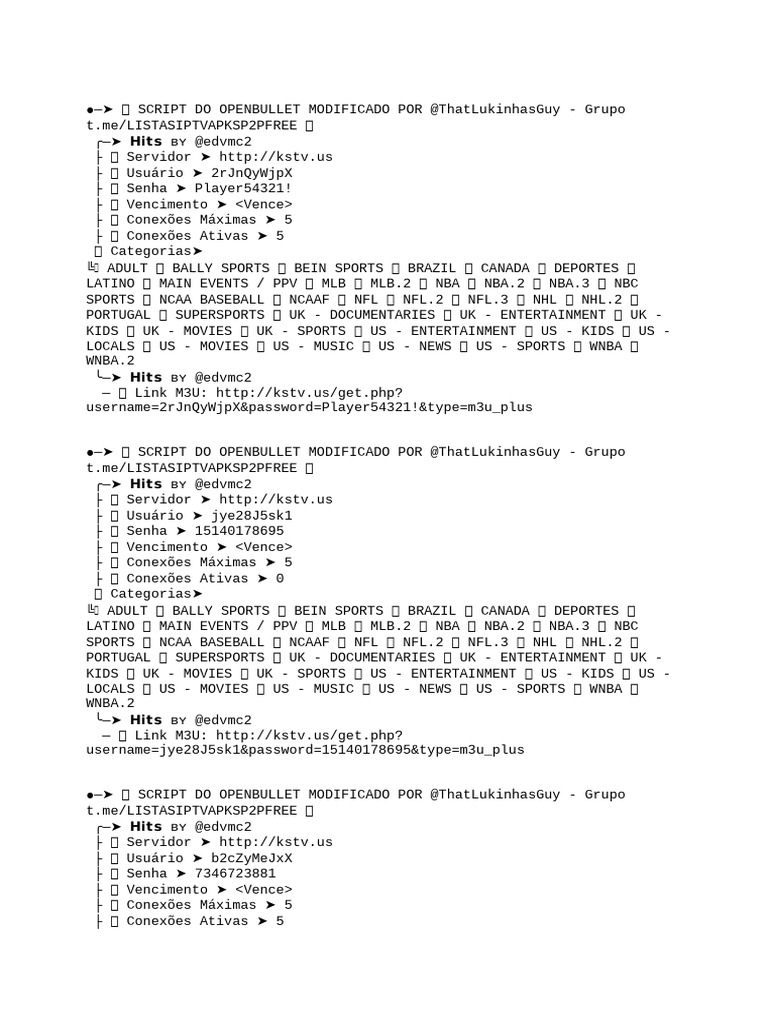 M3u@kstv - Us 1 | PDF | Major League Baseball | Sports Competitions