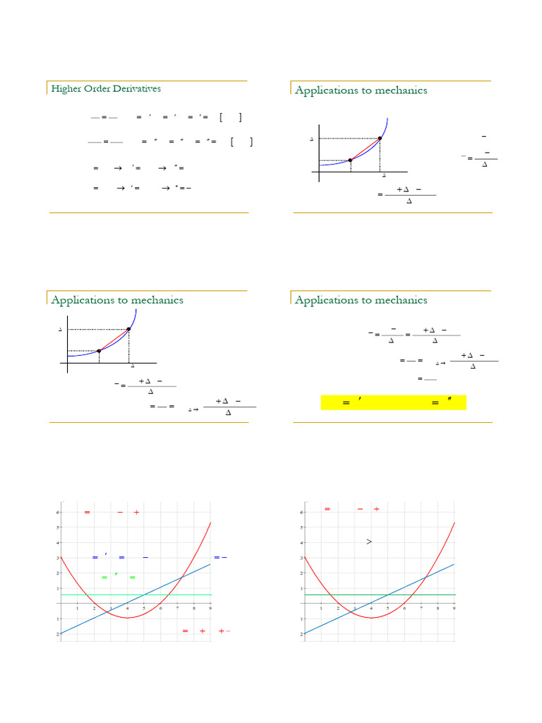 Differentiation 1d Pdf Acceleration Velocity