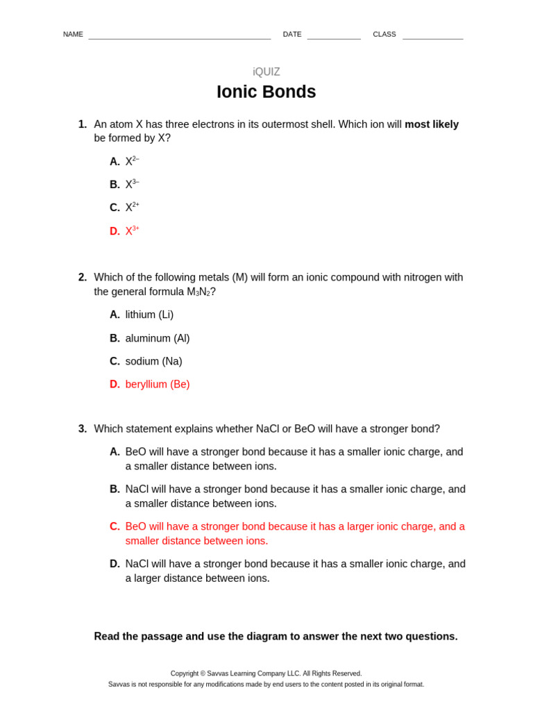 Ionic Bonds | PDF | Chemical Bond | Ion
