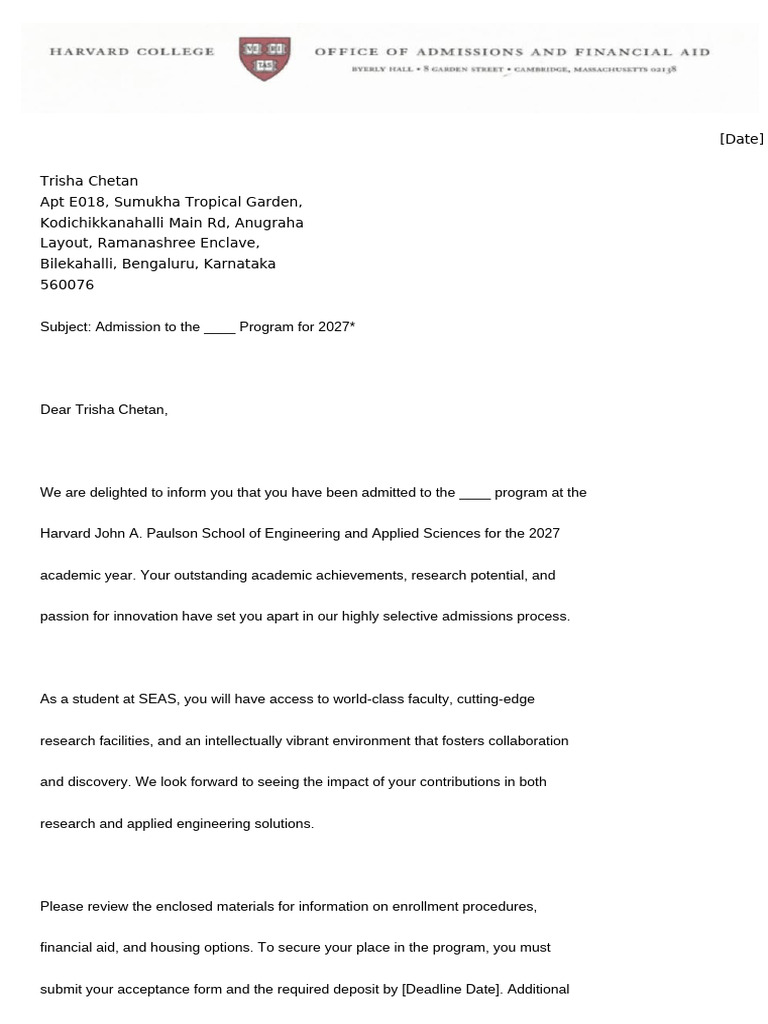 Harvard_Engineering_Acceptance_Letter (1) | PDF