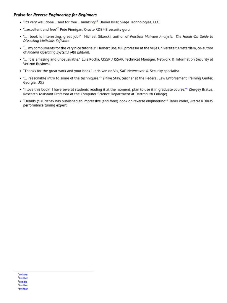 Reverse Engineering For Beginners | PDF | Software Engineering | Computer Hardware