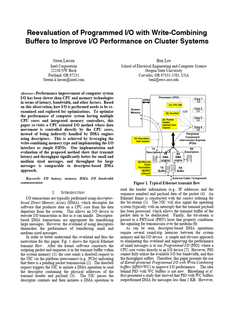 Reevaluation of Programmed IO With Write-Combining Buffers To Improve ...