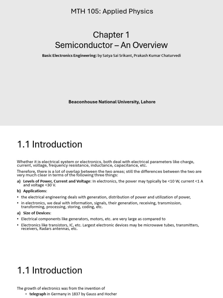 Lecture 3 Semiconductor An Overview Complete (2) | PDF | Doping (Semiconductor) | Semiconductors