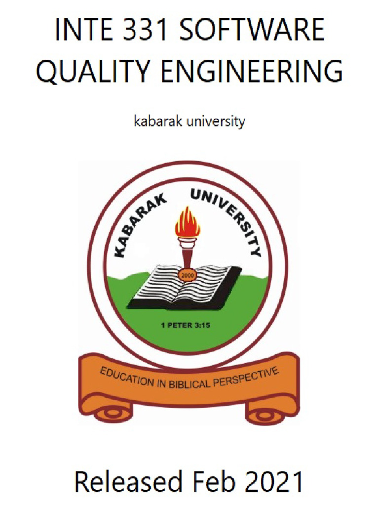Inte 331 Software Quality Engineering - Kabarak University | PDF | Software Quality | Quality ...