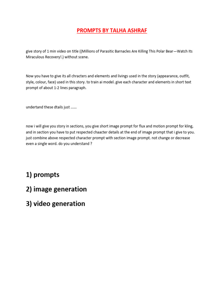 Prompt by Talha Ashraf - 063944 | PDF