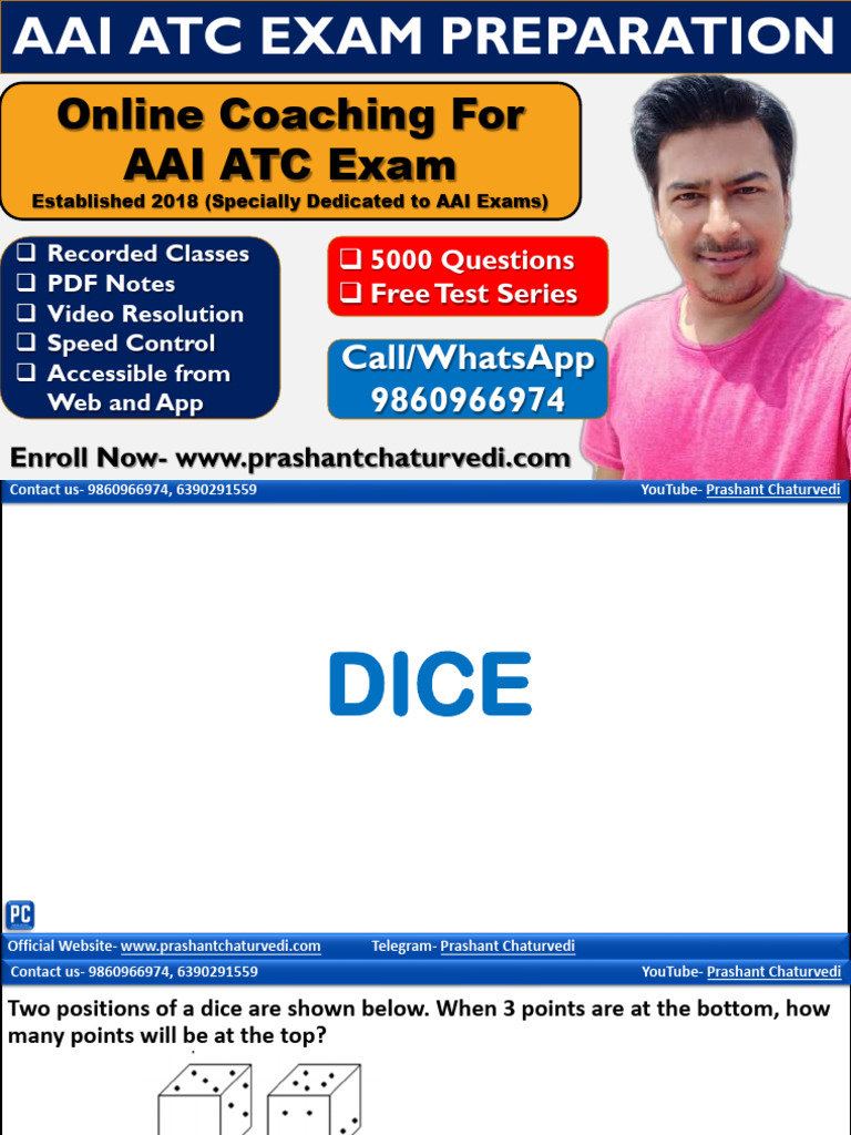 AAI ATC Exam Dice Reasoning Guide | PDF