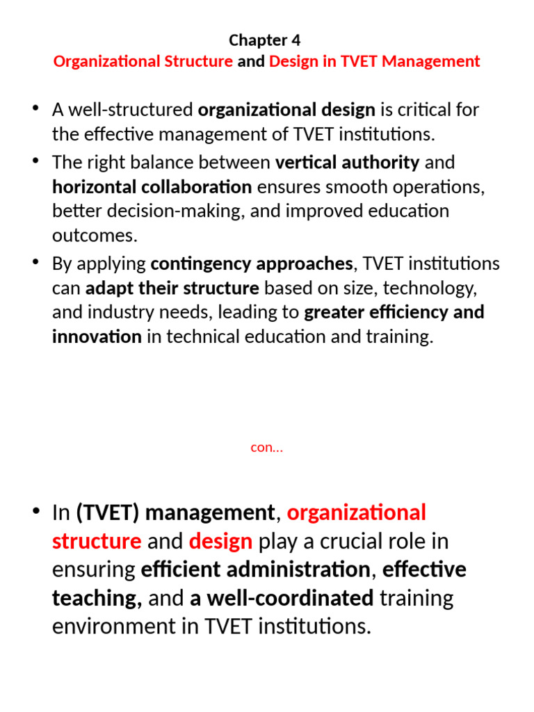 TVET - Management - From Chapter 4-8 Presentation | PDF | Software ...