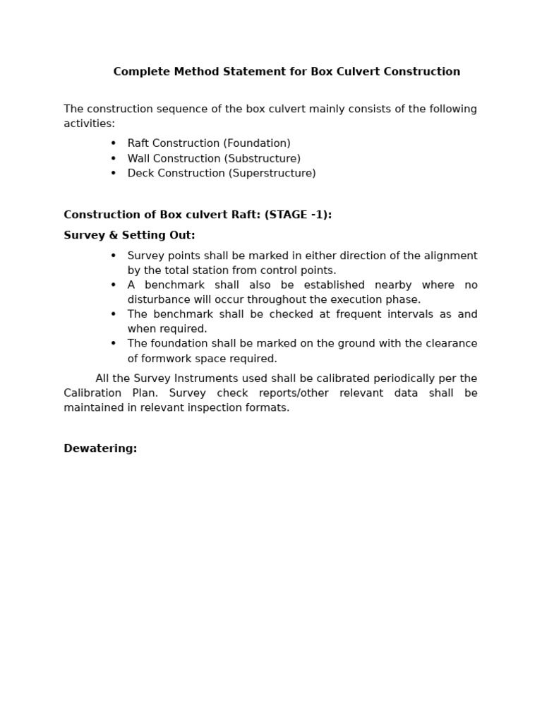 Culvert Const. Method | PDF