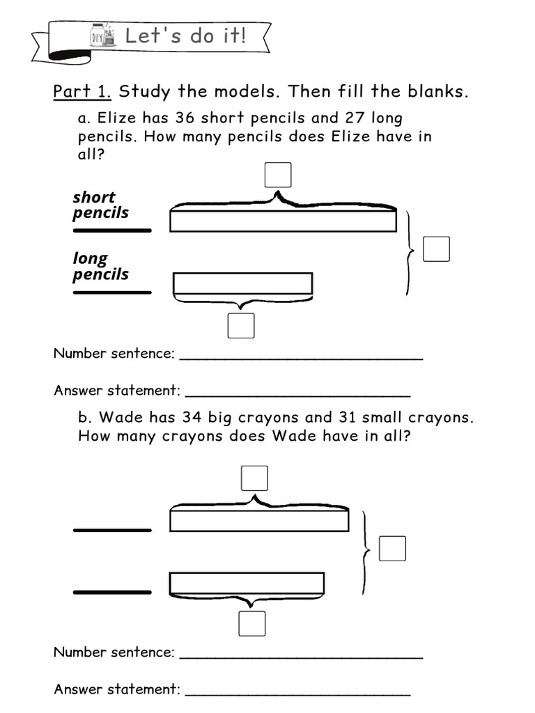 Addition Word Problems - P1 | PDF