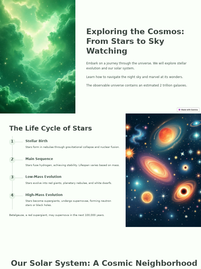 Journey Through Stellar Evolution | PDF | Stars | Solar System