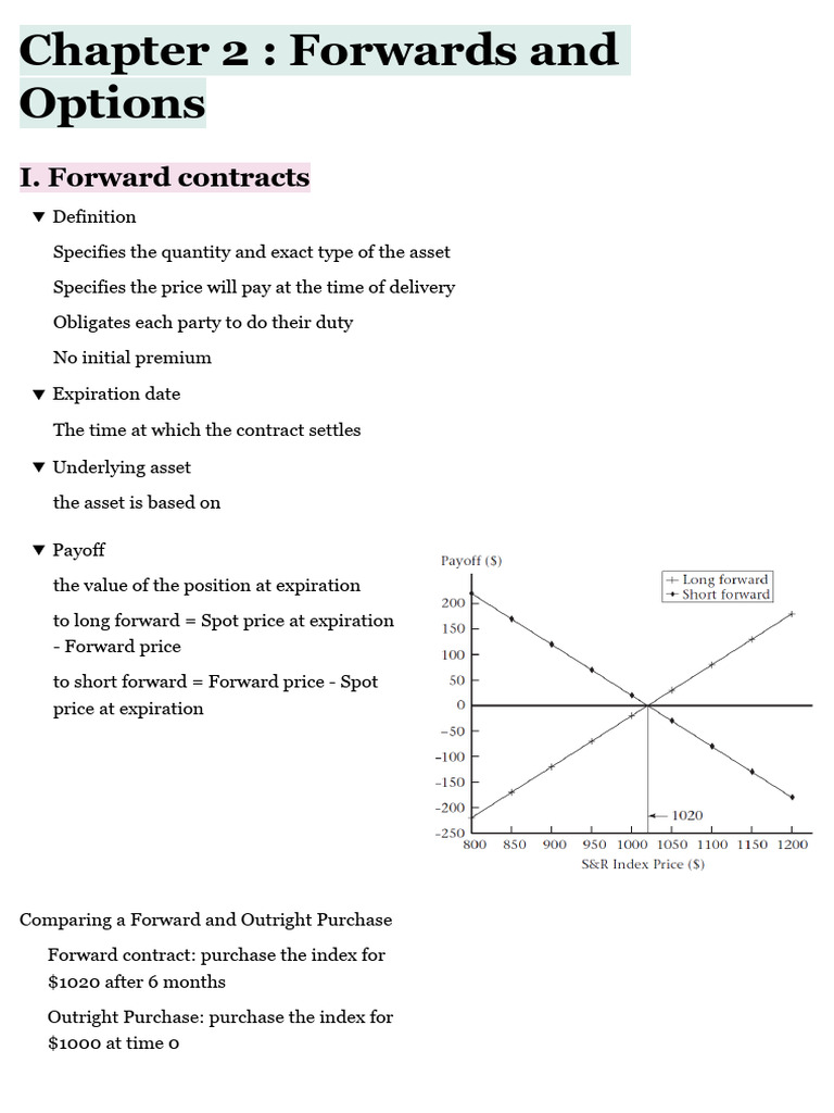 Chapter 2 - Forwards and Options | PDF | Put Option | Option (Finance)