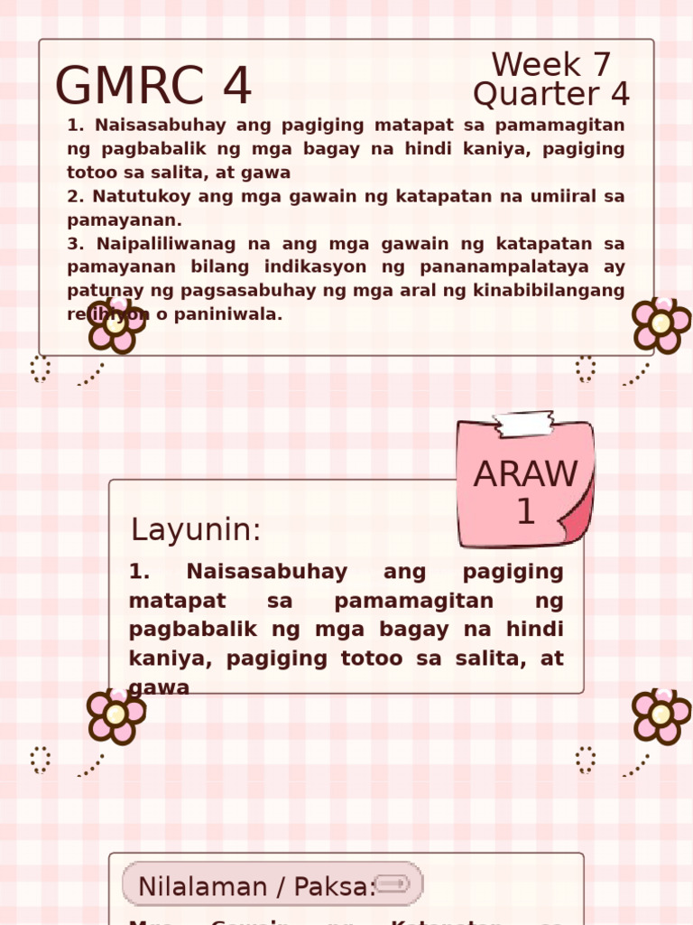 Q4 - GMRC - PPT - Week 7 | PDF