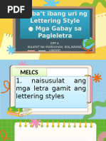 Iba't Ibang Uri NG Lettering Style | PDF