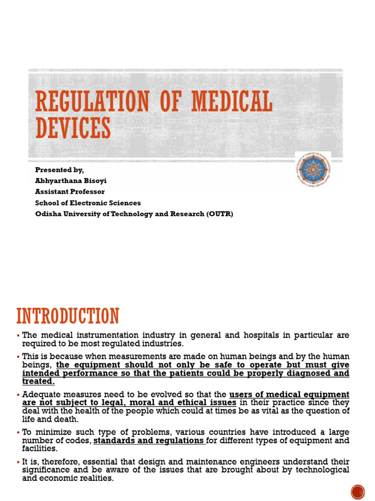 6 - Regulation of Medical Devices | PDF | International ...