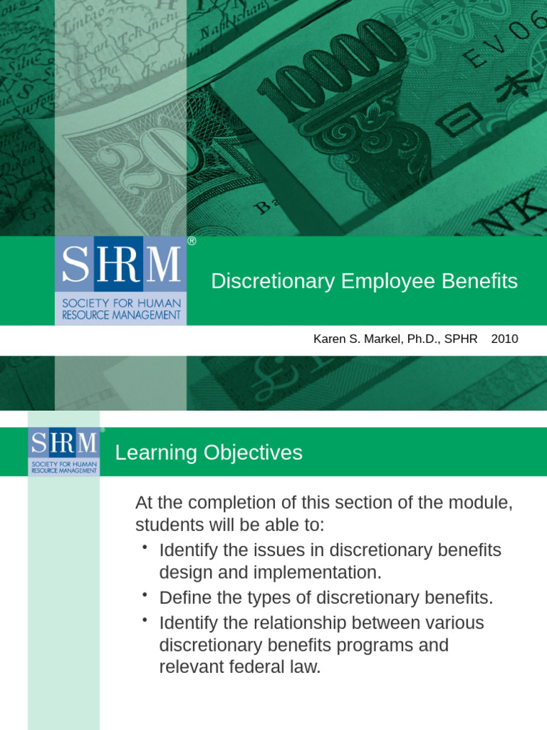 Discretionary Employee Benefits Overview | PDF | Consolidated Omnibus ...